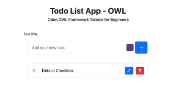 Todo List App - OWL Javascript Framework Tutorial | AJScript