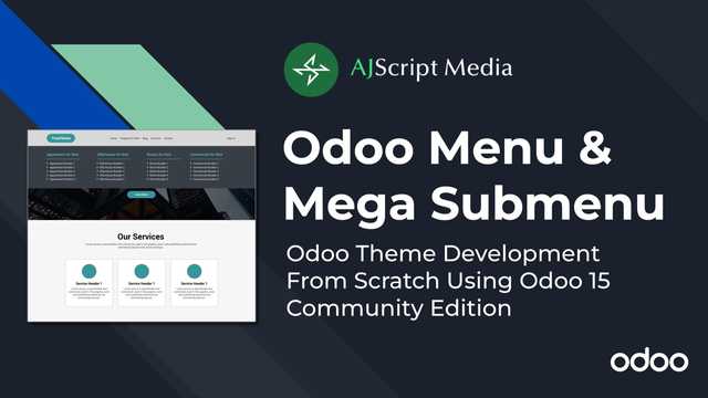 How to Create New Odoo Page, Menu and Mega Menu | AJScript